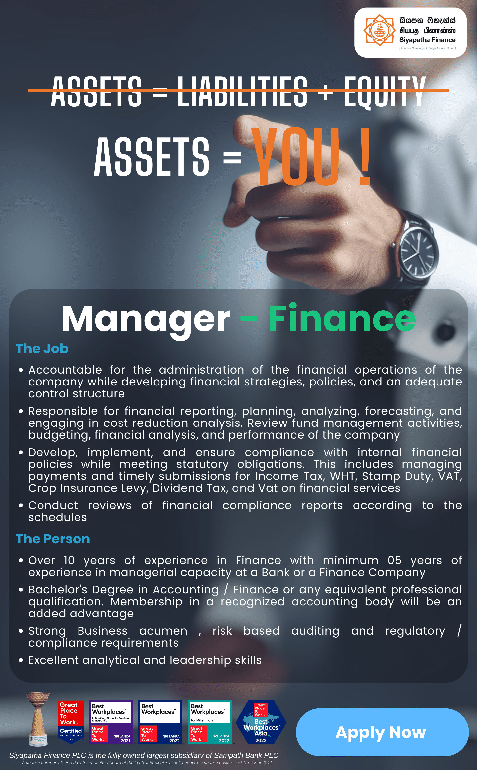 Vacancies | Siyapatha Finance